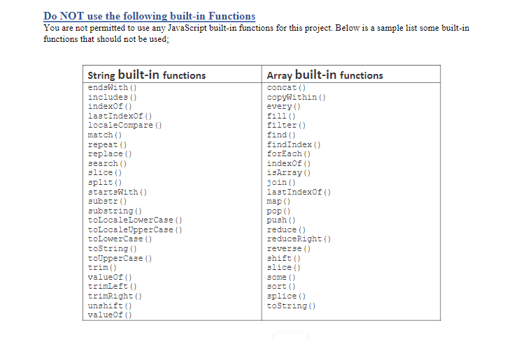 Solved Hey, I have the following functions in Javascript, I | Chegg.com