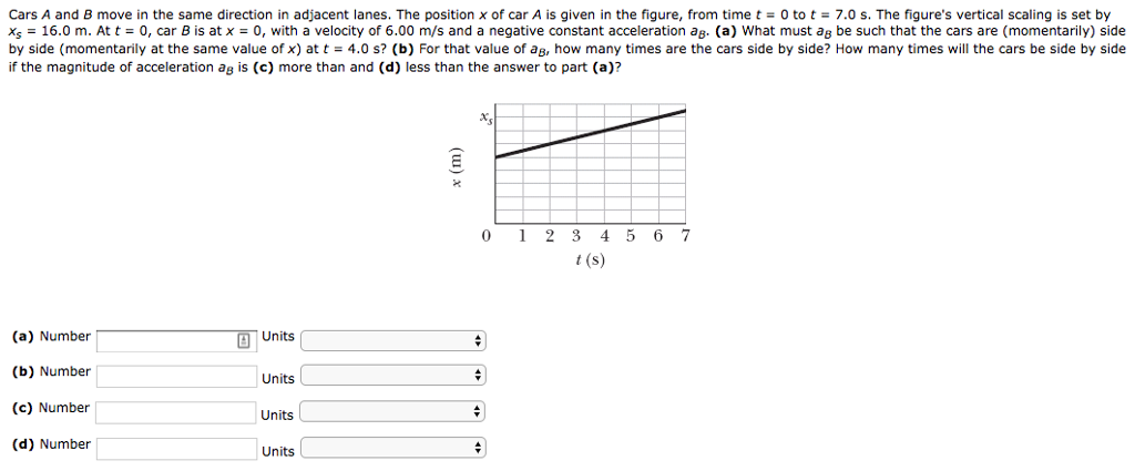 Solved Cars A and B move in the same direction in adjacent | Chegg.com