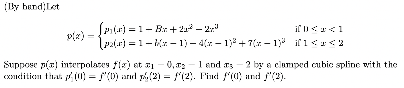 Solved (By hand)Let | Chegg.com