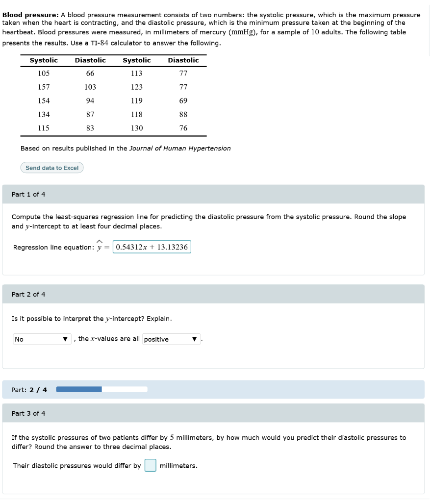 Solved Blood Pressure A Blood Pressure Measurement Chegg
