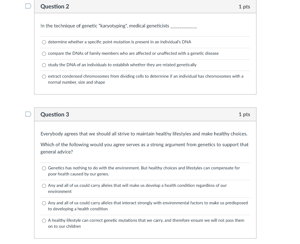 Solved Question 2 1 pts In the technique of genetic | Chegg.com