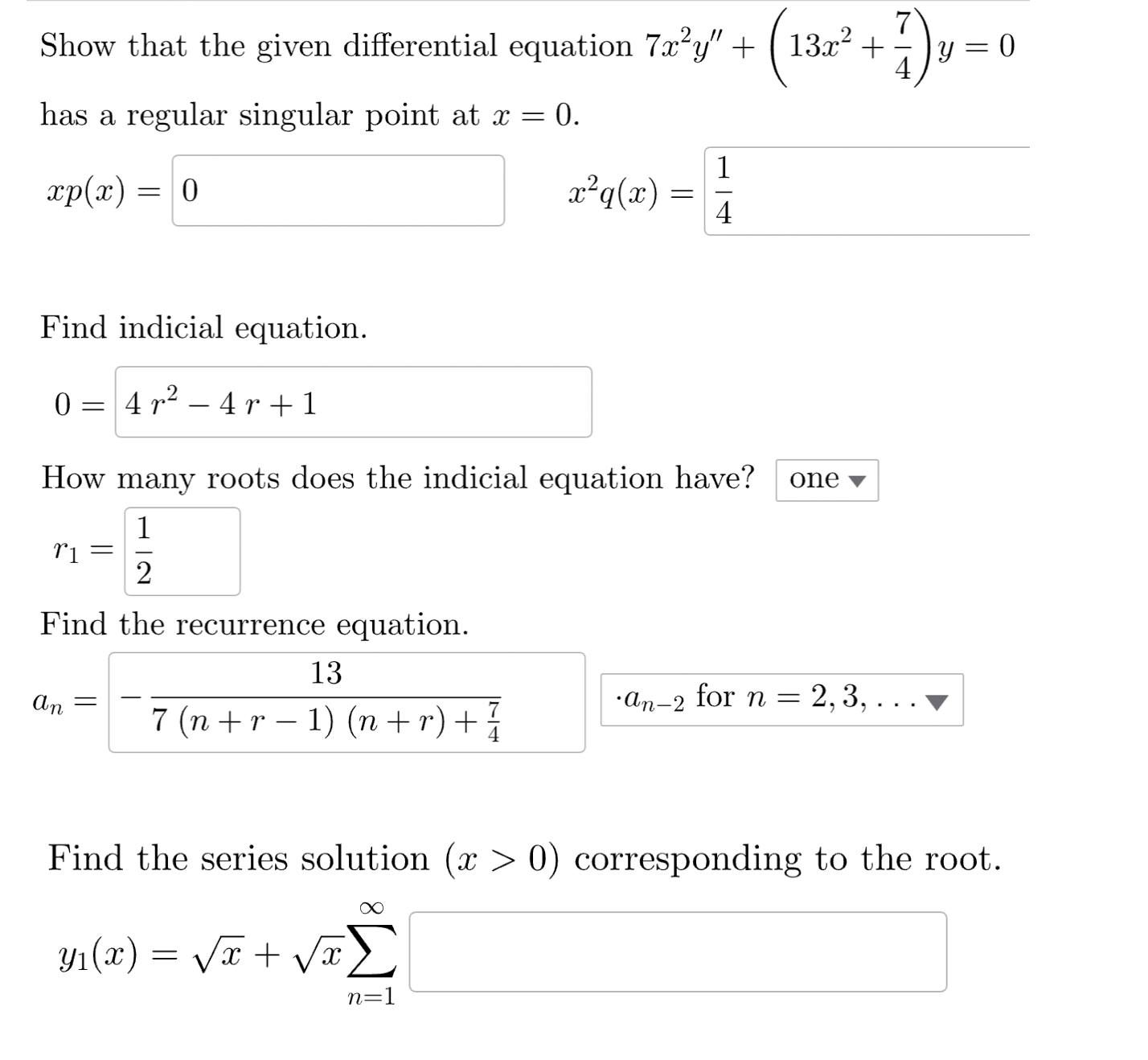 Solved Show that the given differential equation | Chegg.com