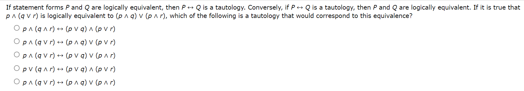 Solved If statement forms P and Q are logically equivalent, | Chegg.com