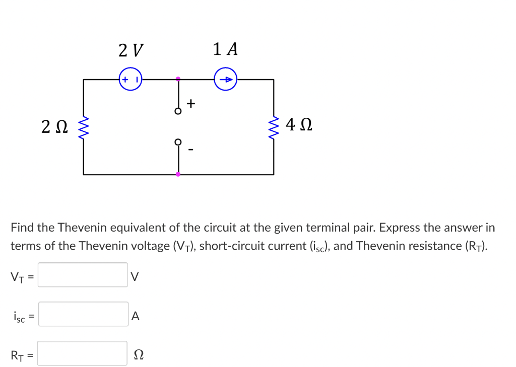 Solved Find the Thevenin equivalent of the circuit at the | Chegg.com