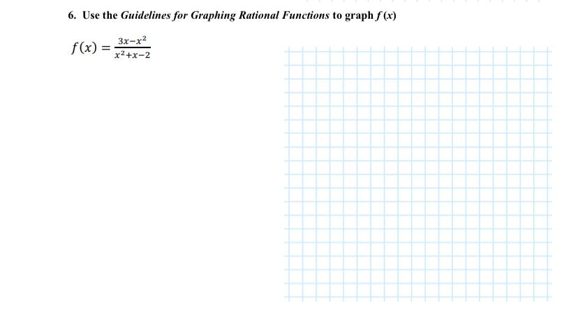 Solved 6. Use the Guidelines for Graphing Rational Functions | Chegg.com