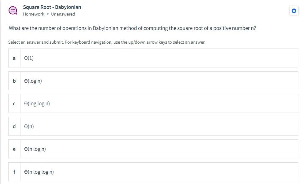 Solved Square Root - Babylonian Homework. Unanswered What | Chegg.com
