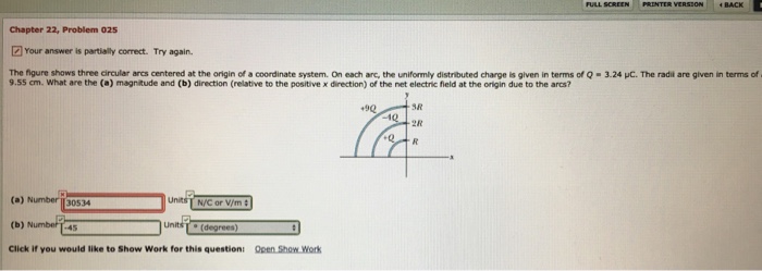 Solved The figure shown three circular arcs centered at the | Chegg.com