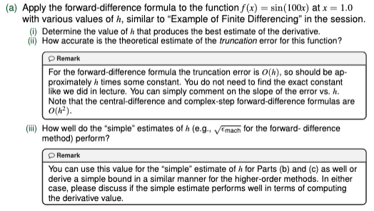 (a) Apply the forward-difference formula to the | Chegg.com