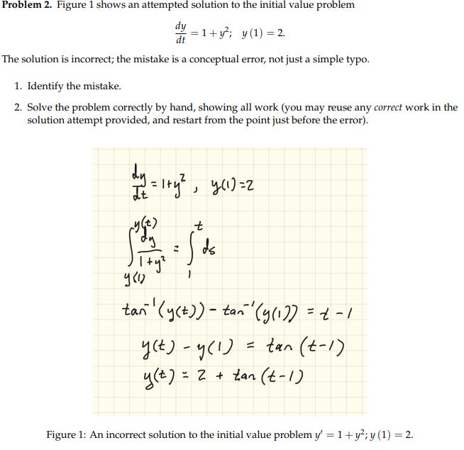 Solved Problem 2. Figure 1 shows an attempted solution to | Chegg.com