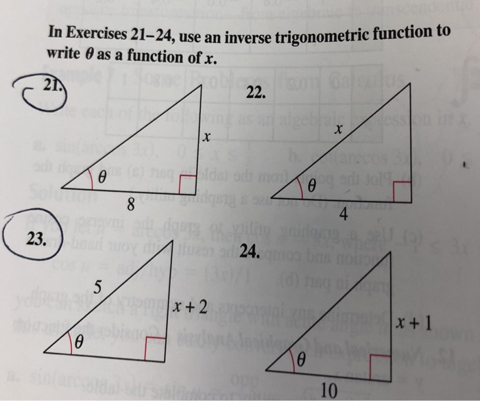 Solved In Exercises 21-24 use an inverse trigonometric | Chegg.com