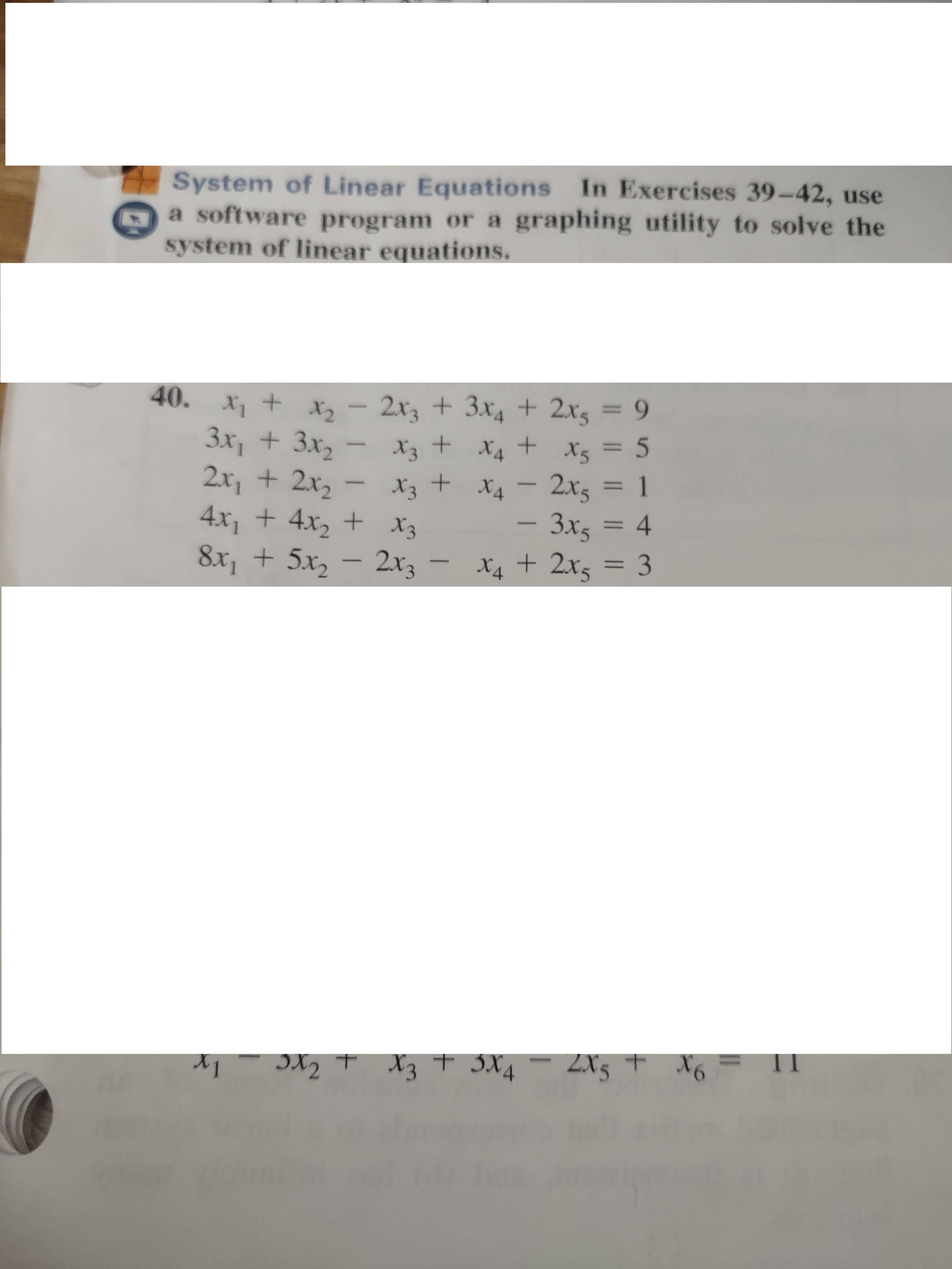 Solved System of Linear Equations In Exercises 39-42, use a | Chegg.com