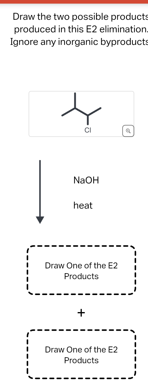 Solved Draw the two possible products produced in this E2 | Chegg.com