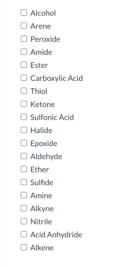 Solved Identify the functional group(s) that appear in the | Chegg.com