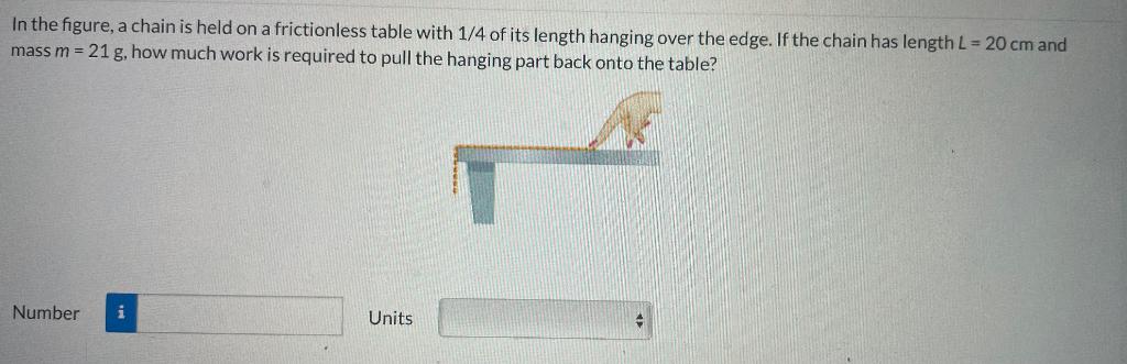 Solved In the figure, a chain is held on a frictionless | Chegg.com