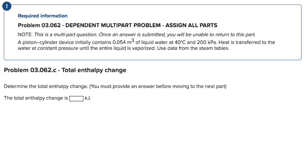 9 Required information Problem 03.062 DEPENDENT | Chegg.com
