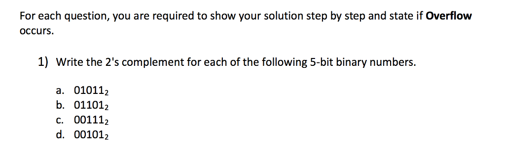Solved For each question, you are required to show your | Chegg.com