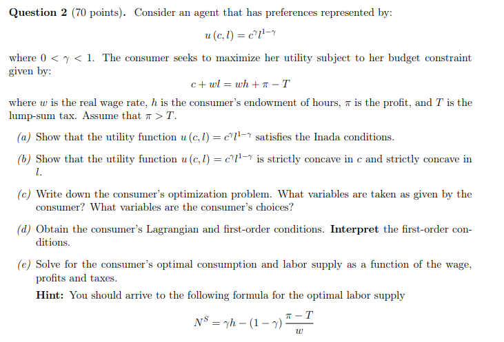 Question 2 ( 70 points). Consider an agent that has | Chegg.com