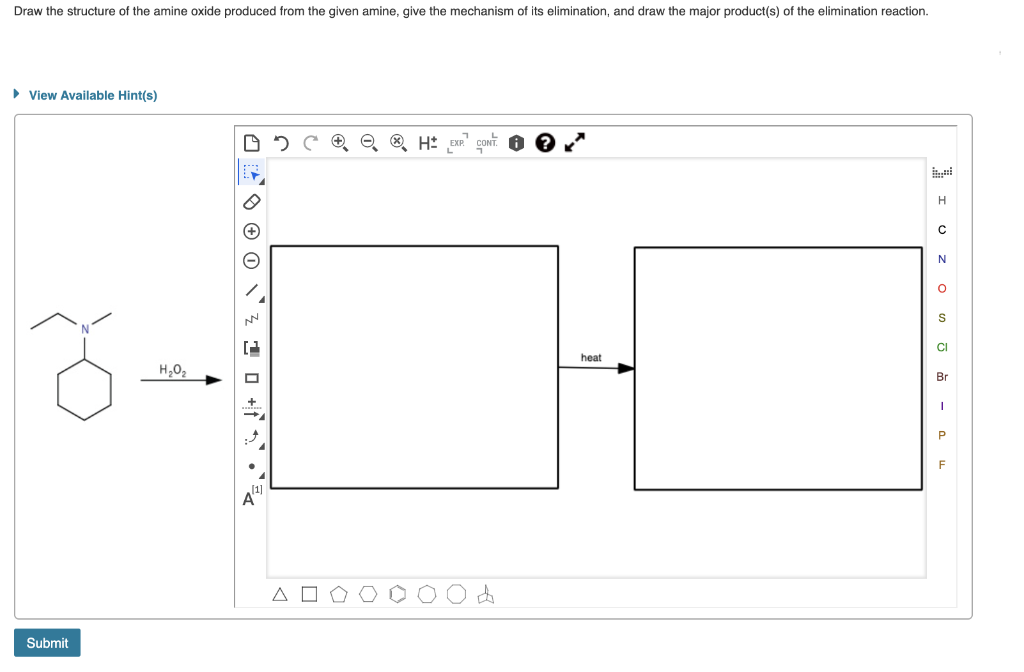 Solved Draw the structure of the amine oxide produced from | Chegg.com