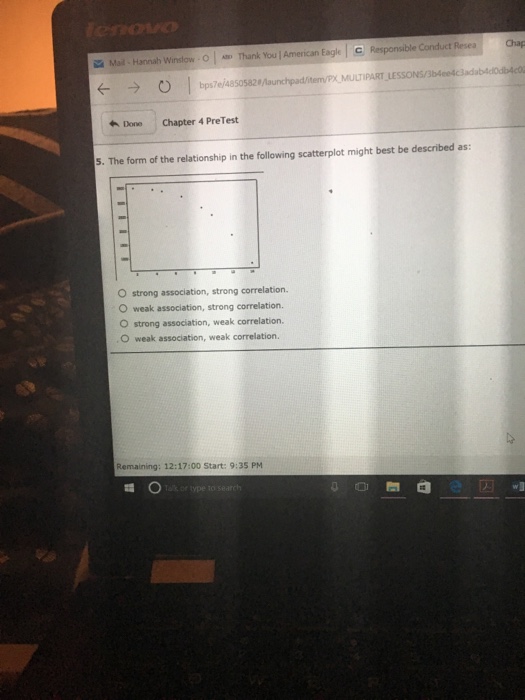 Solved The form of the relationship in the following | Chegg.com