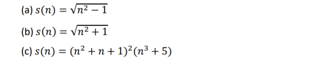 Solved For each sequence below, find the smallest number k | Chegg.com