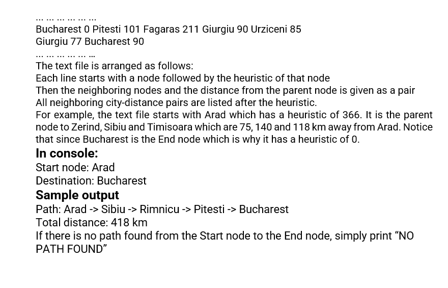 Romania with step costs in kmPROBLEM SCENARIO On | Chegg.com
