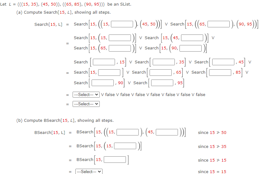 Solved Let L = ((15, 35), (45, 50)), ((65, 85), (90, 95))) | Chegg.com
