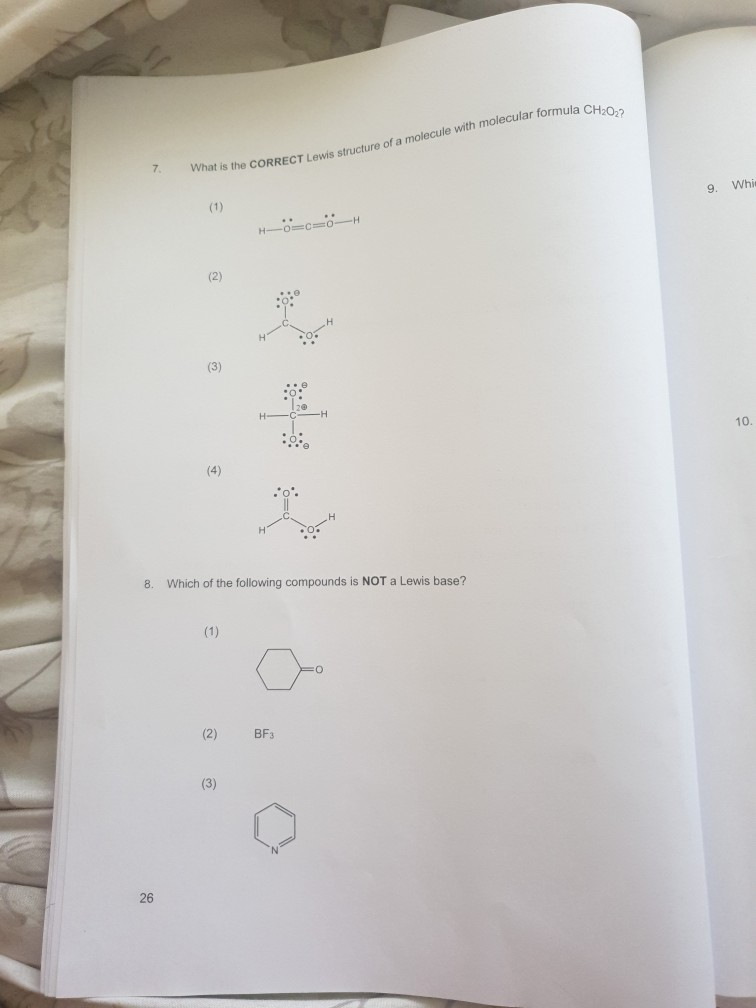 Solved with molecular formula CHO What is the CORRECT Lewis | Chegg.com