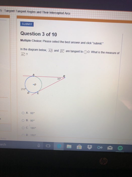 Solved 5 Tangent-Tangent Angles and Ther Intercepted Arcs | Chegg.com