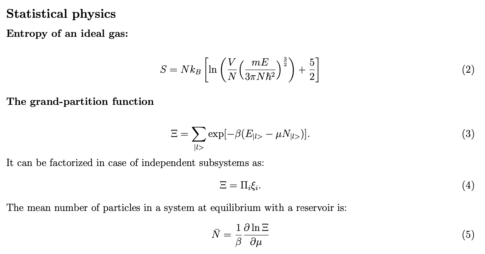 Solved Statistical physics Entropy of an ideal gas: | Chegg.com