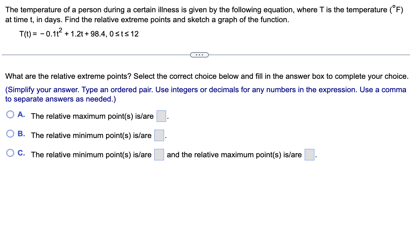 Solved The temperature of a person during a certain illness | Chegg.com