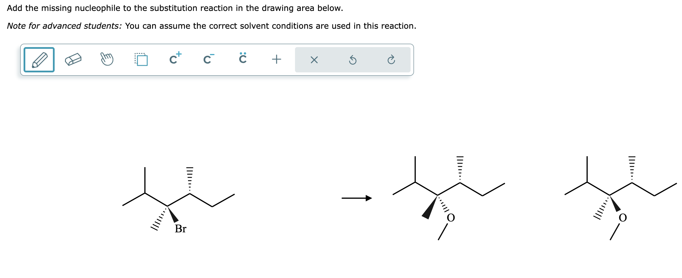 Solved Add the missing nucleophile to the substitution | Chegg.com