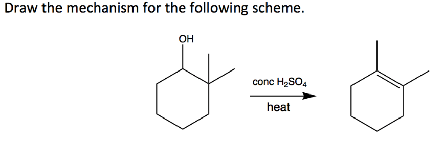 Solved Draw the mechanism for the following scheme. conc | Chegg.com