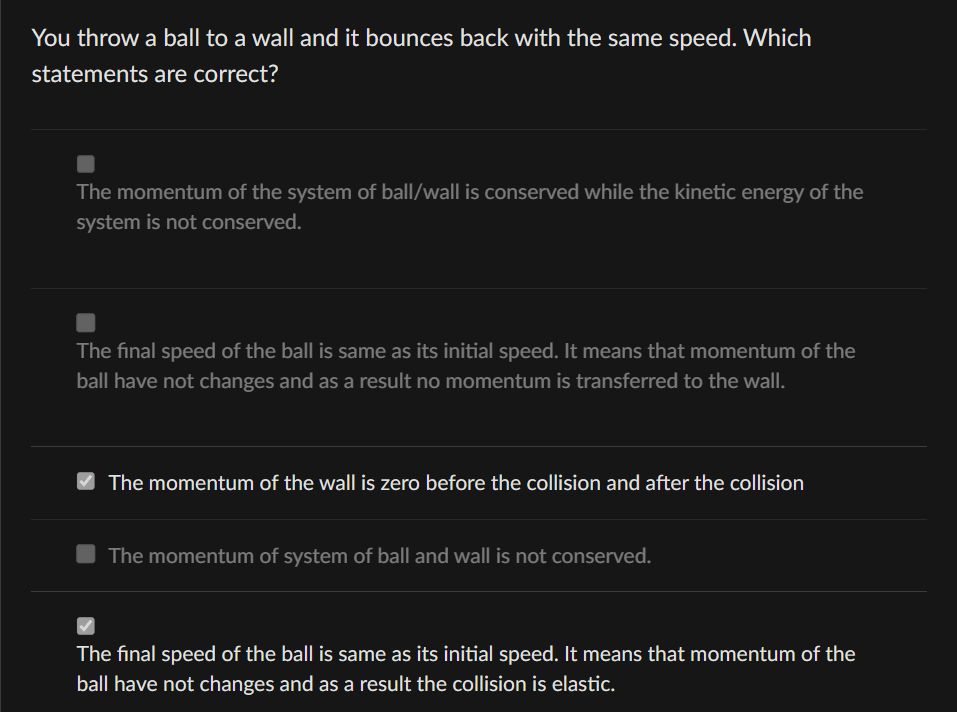 Solved You throw a ball to a wall and it bounces back with | Chegg.com