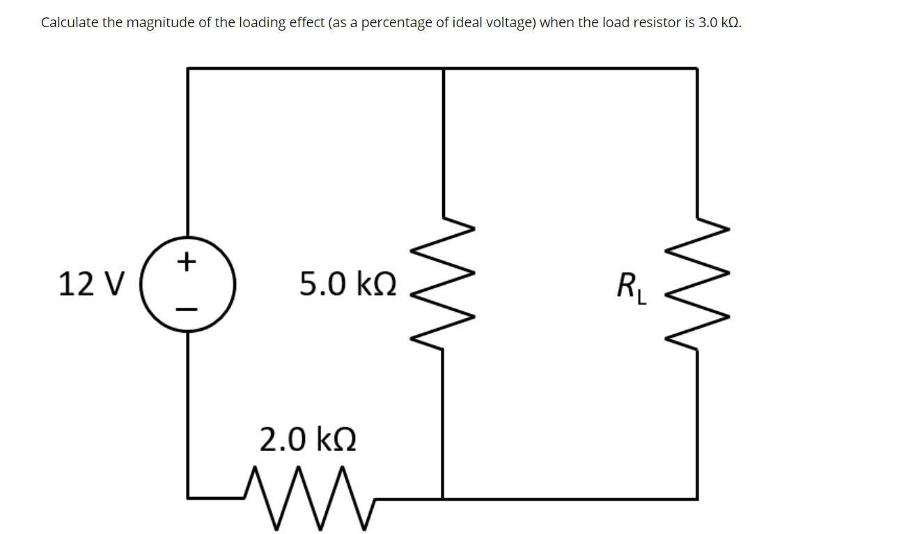 Solved Calculate the magnitude of the loading effect (as a | Chegg.com