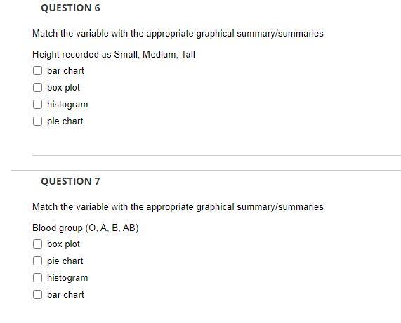 Solved QUESTION 6 Match the variable with the appropriate | Chegg.com