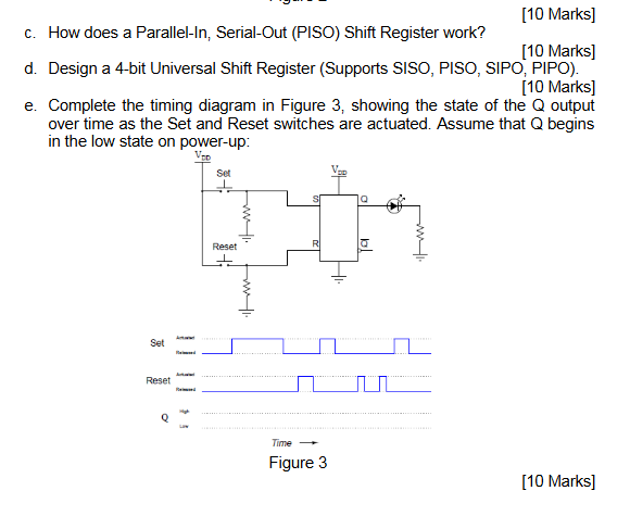 Solved c. ﻿How does a Parallel-In, ﻿Serial-Out (PISO) ﻿Shift | Chegg.com