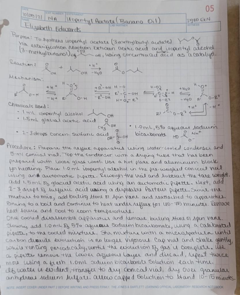 Solved DATE EXP NUMBER EXPERIMENT 14A NAME LAB PARTNER | Chegg.com