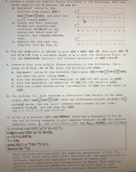 Solved Discrete Time signal and The basic operations You | Chegg.com