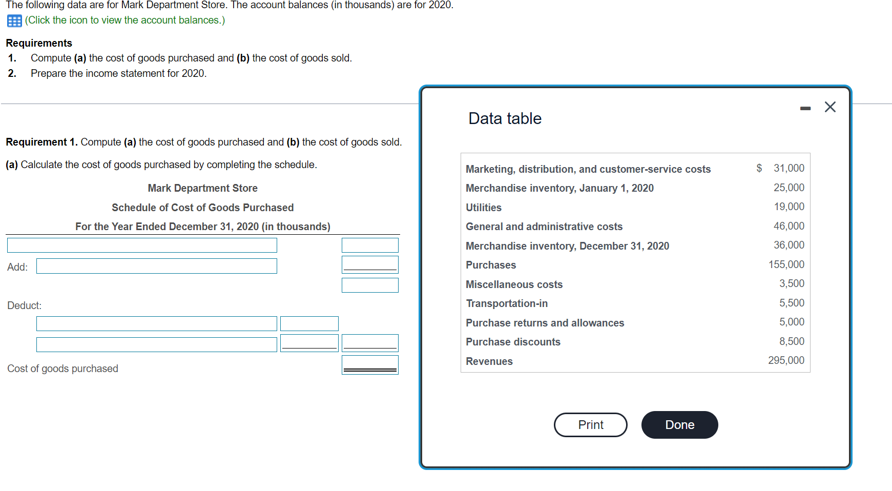 Solved \begin{tabular}{l|l} Requirement 1. Compute (a) the | Chegg.com
