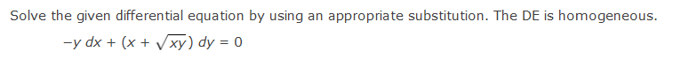 Solved Solve the given differential equation by using an | Chegg.com