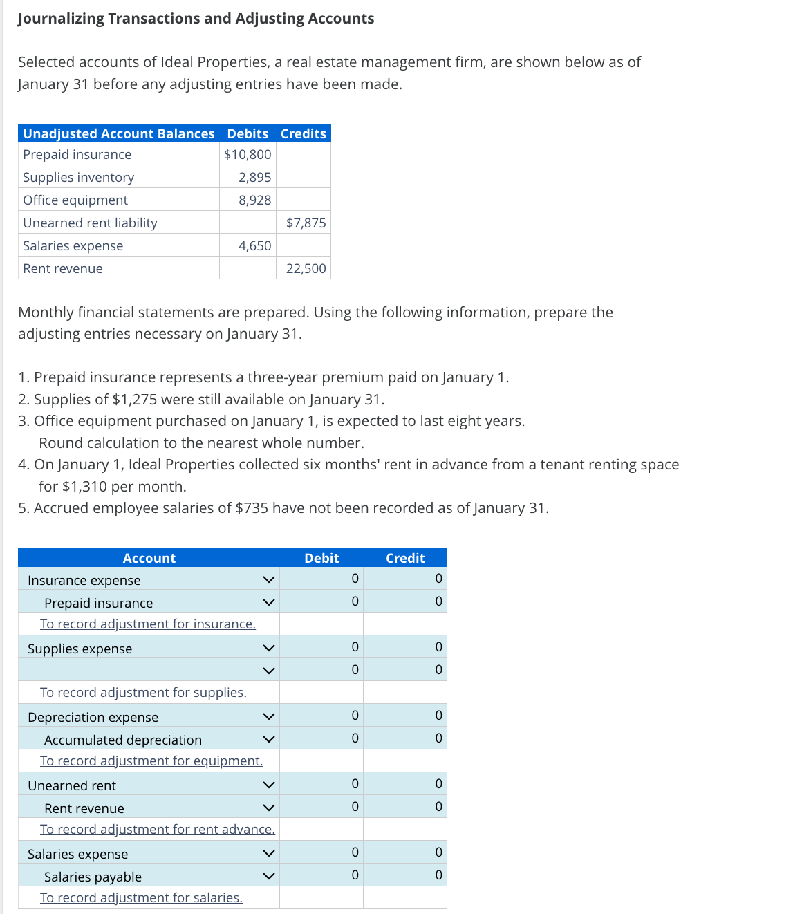 Solved Journalizing Transactions and Adjusting | Chegg.com