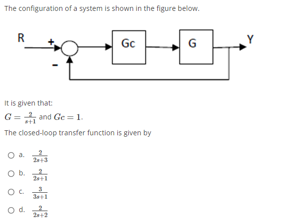 Solved The configuration of a system is shown in the figure | Chegg.com