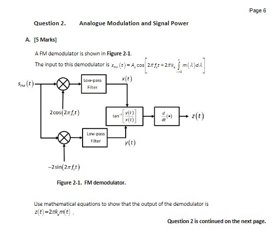 Solved Page 6 Question 2 Analogue Modulation And Signal