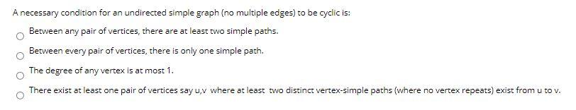 Solved A necessary condition for an undirected simple graph | Chegg.com