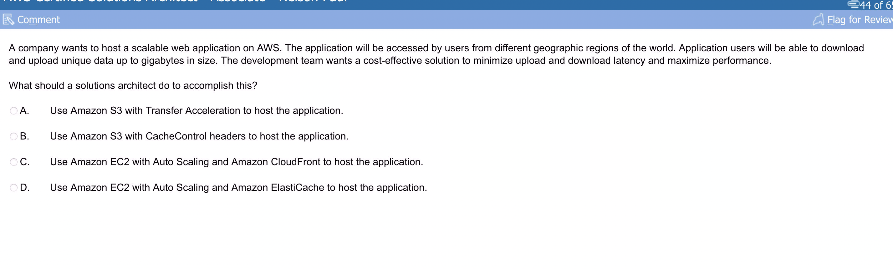 Solved Comment 244 of 6 Flag for Review A company wants to | Chegg.com