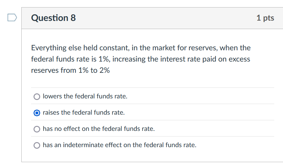 Solved Question 8Everything else held constant, in the | Chegg.com