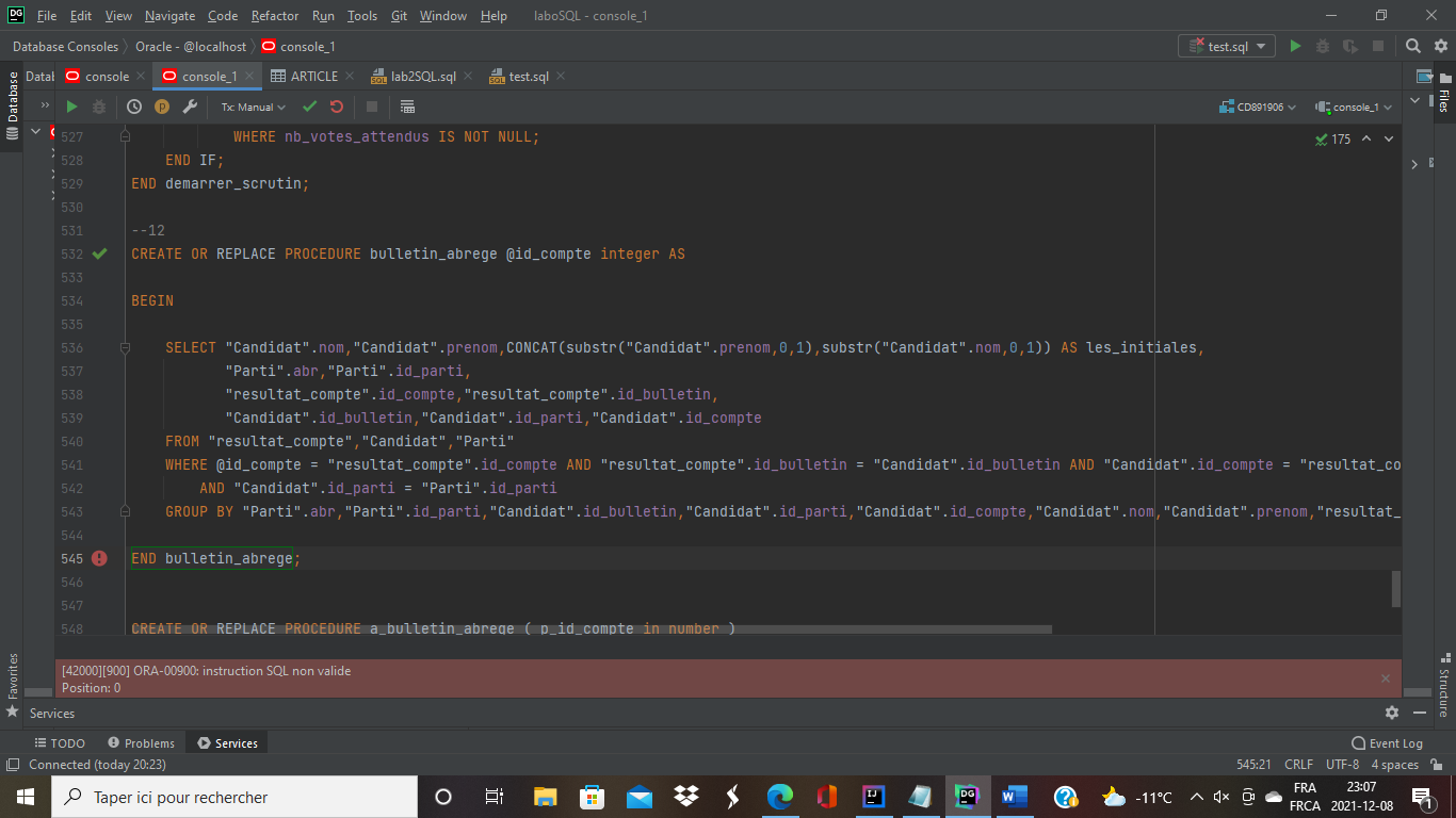 Solved Hi I Got This Error With This Sql Script In Datagrip 