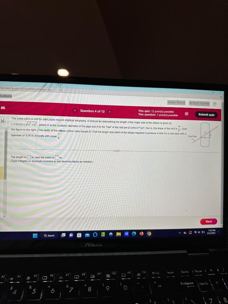 Solved The holes cut in a root for vent pipes recuire | Chegg.com