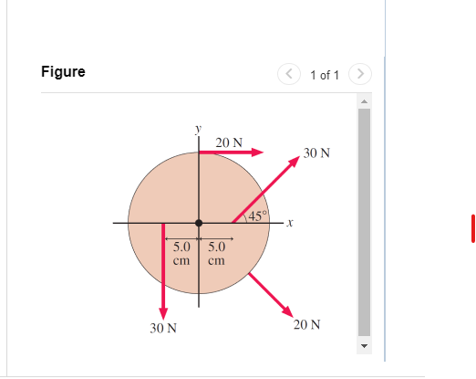 Solved The 23-cmcm-diameter disk in (Figure 1) can rotate on | Chegg.com