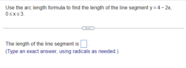 Solved Use the arc length formula to find the length of the | Chegg.com